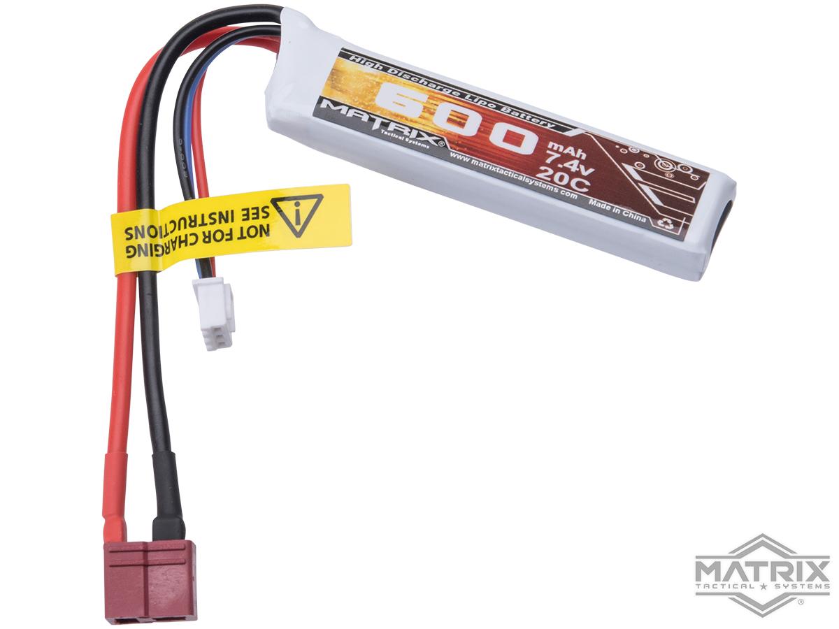 Matrix 7.4V 600mAh Mini LiPo Airsoft Battery (Model: Standard Deans ...