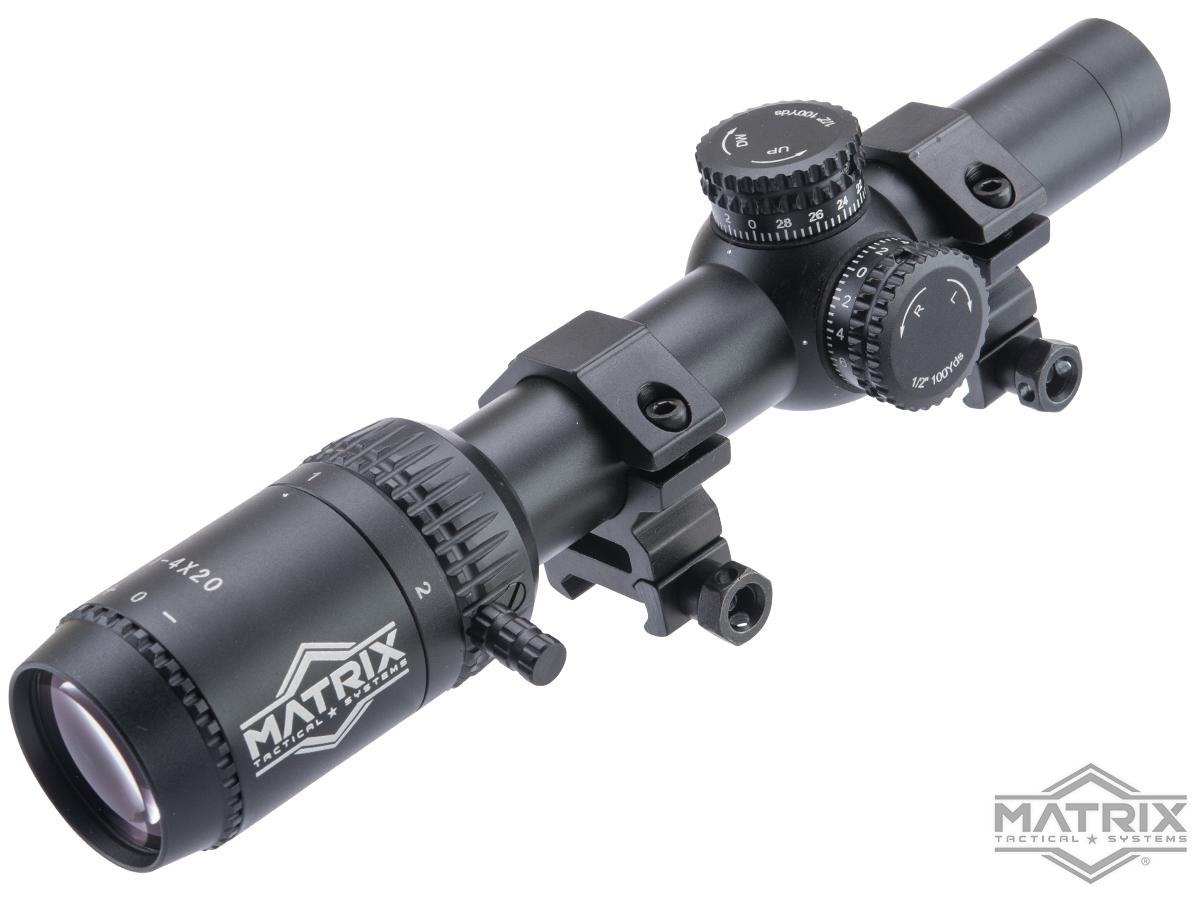 Matrix X4 1-4x20 Variable Second Focal Plane Tactical Scope w/ HIgh 1. ...