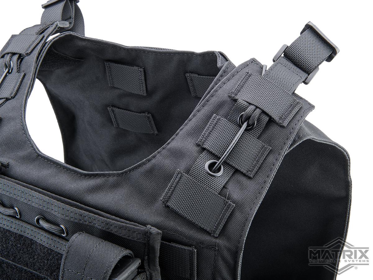 Matrix AAV Assault Plate Carrier w/ Pouch Set (Color: Black), Tactical ...