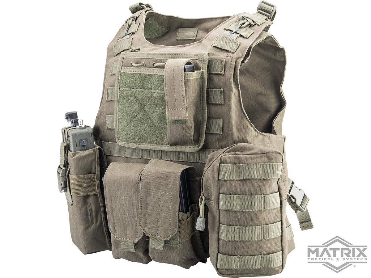 Matrix AAV Assault Plate Carrier w/ Pouch Set (Color: Ranger Green ...