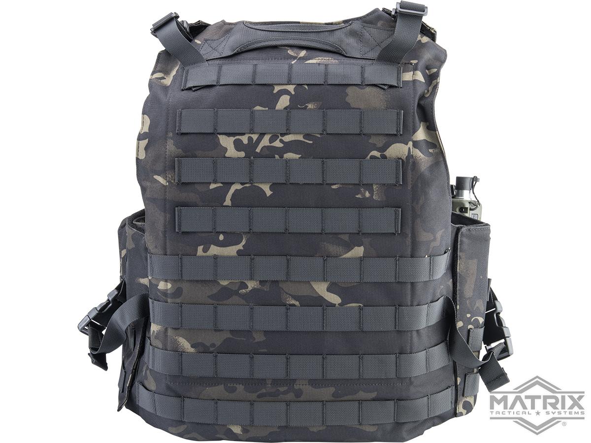 Matrix AAV Assault Plate Carrier w/ Pouch Set (Color: Black Camo ...