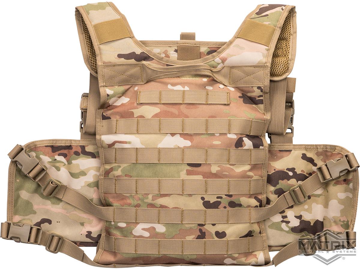 Matrix Modular MOLLE Chest Rig / Plate Carrier w/ Integrated Mag Pouches (Color: camo), Tactical ...