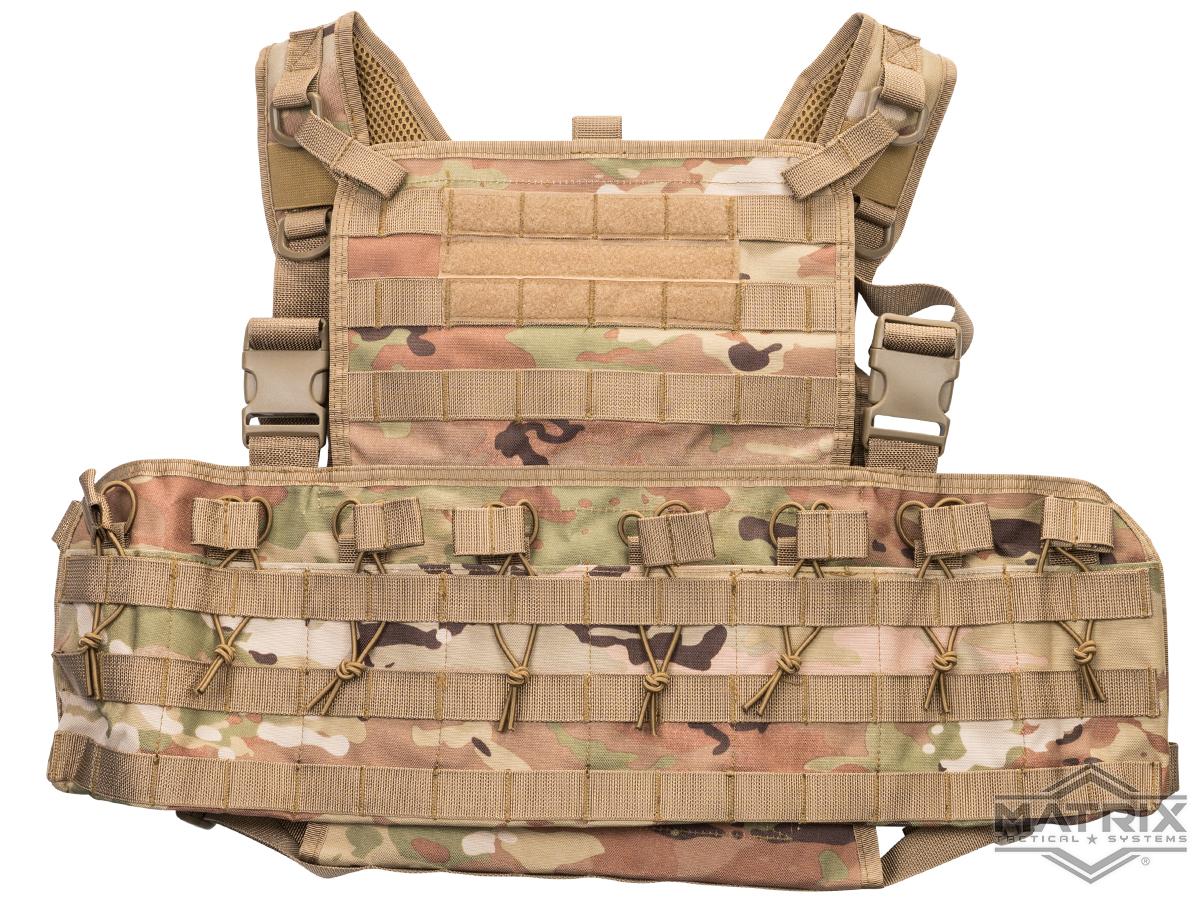 Matrix Modular MOLLE Chest Rig / Plate Carrier w/ Integrated Mag Pouches (Color: camo), Tactical ...