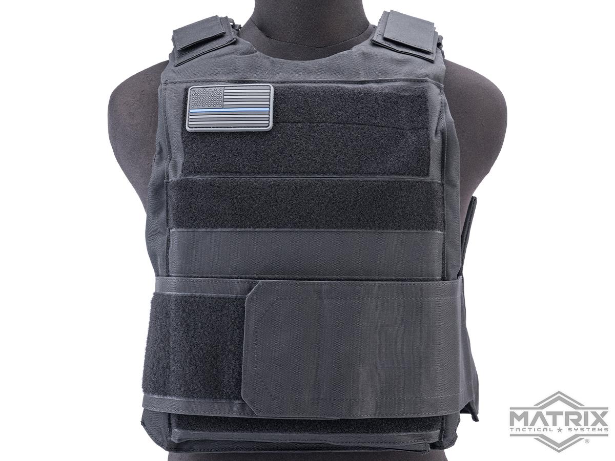 Matrix Heavy Duty Slick Body Armor Vest w/ Loop Patch Panel (Color ...