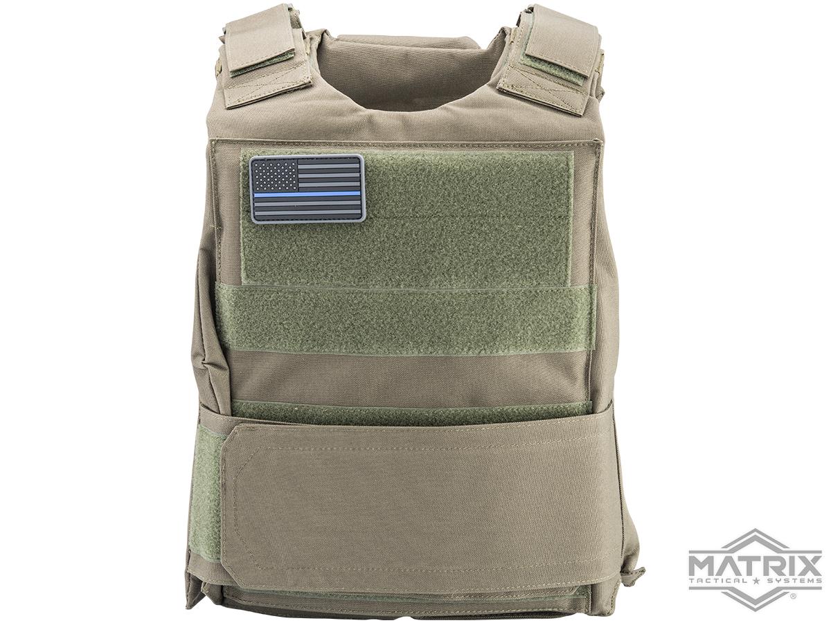 Matrix Heavy Duty Slick Body Armor Vest w/ Loop Patch Panel (Color ...