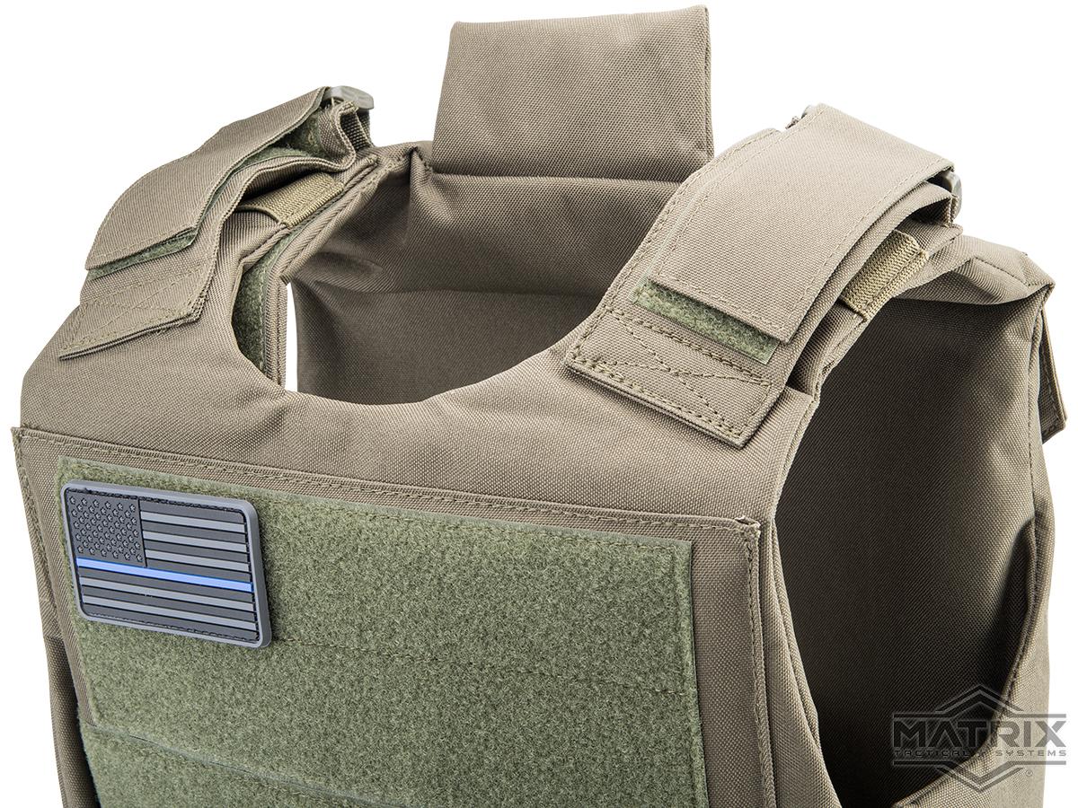 Matrix Heavy Duty Slick Body Armor Vest w/ Loop Patch Panel (Color ...
