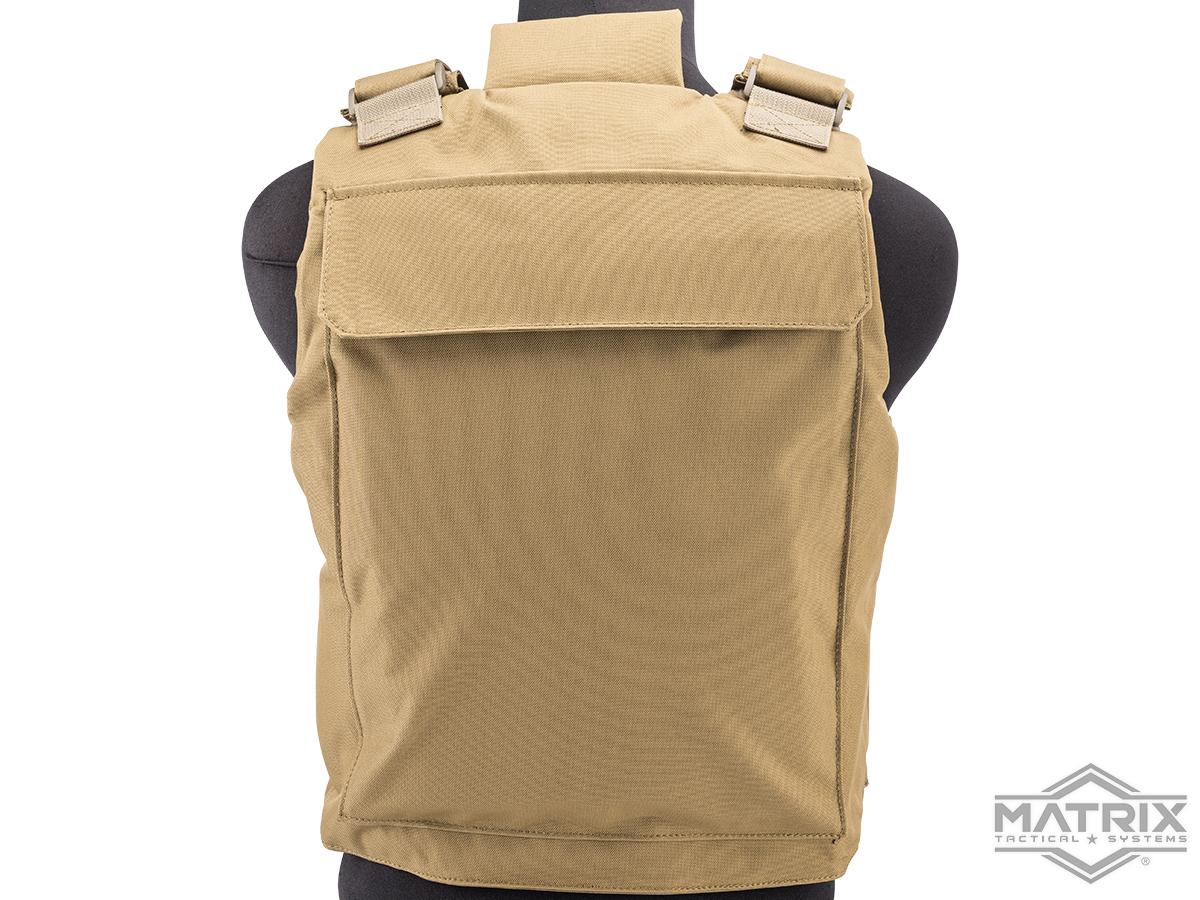 Matrix Heavy Duty Slick Body Armor Vest w/ Loop Patch Panel (Color: Tan ...