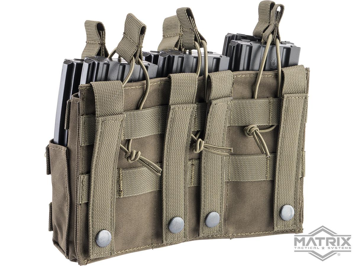Matrix Double Stack Triple Open Top Magazine Pouch (Color: Ranger Green ...