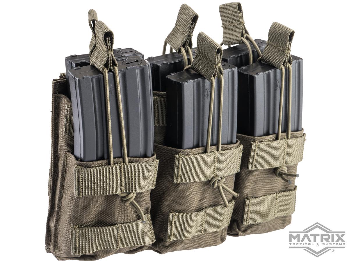 Matrix Double Stack Triple Open Top Magazine Pouch (Color: Ranger Green ...
