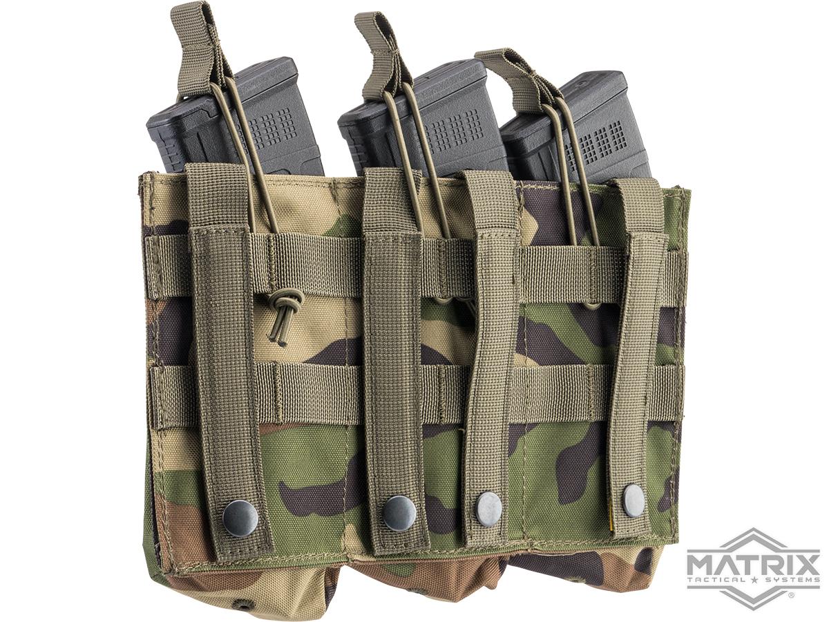 Matrix Triple AK Open Top Magazine Pouch (Color: M81 Woodland ...