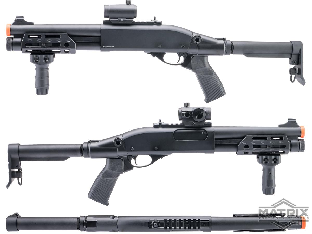 Matrix 3/6rd Burst-Shot Full Metal M870 Airsoft Gas Powered Shotgun by ...