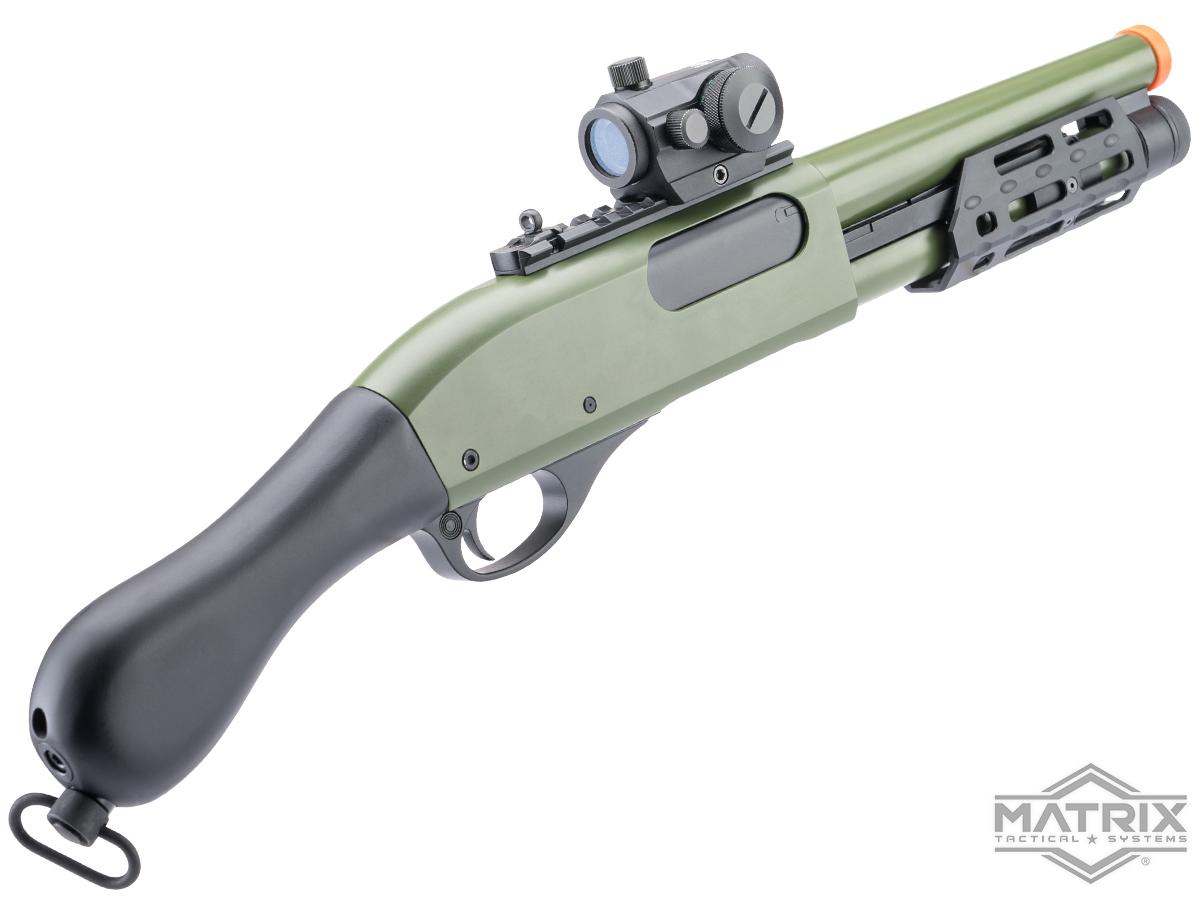 Matrix 3/6rd Burst-Shot Full Metal M870 Airsoft Gas Powered Shotgun by ...