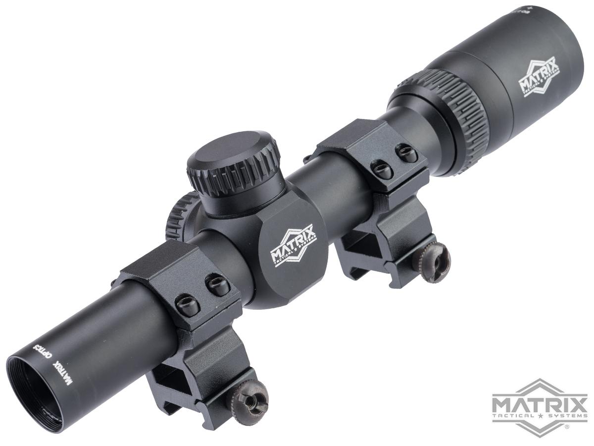 Matrix Fixed 2.5x20 Rugged Rifle Scope w/ Scope Rings, Accessories ...