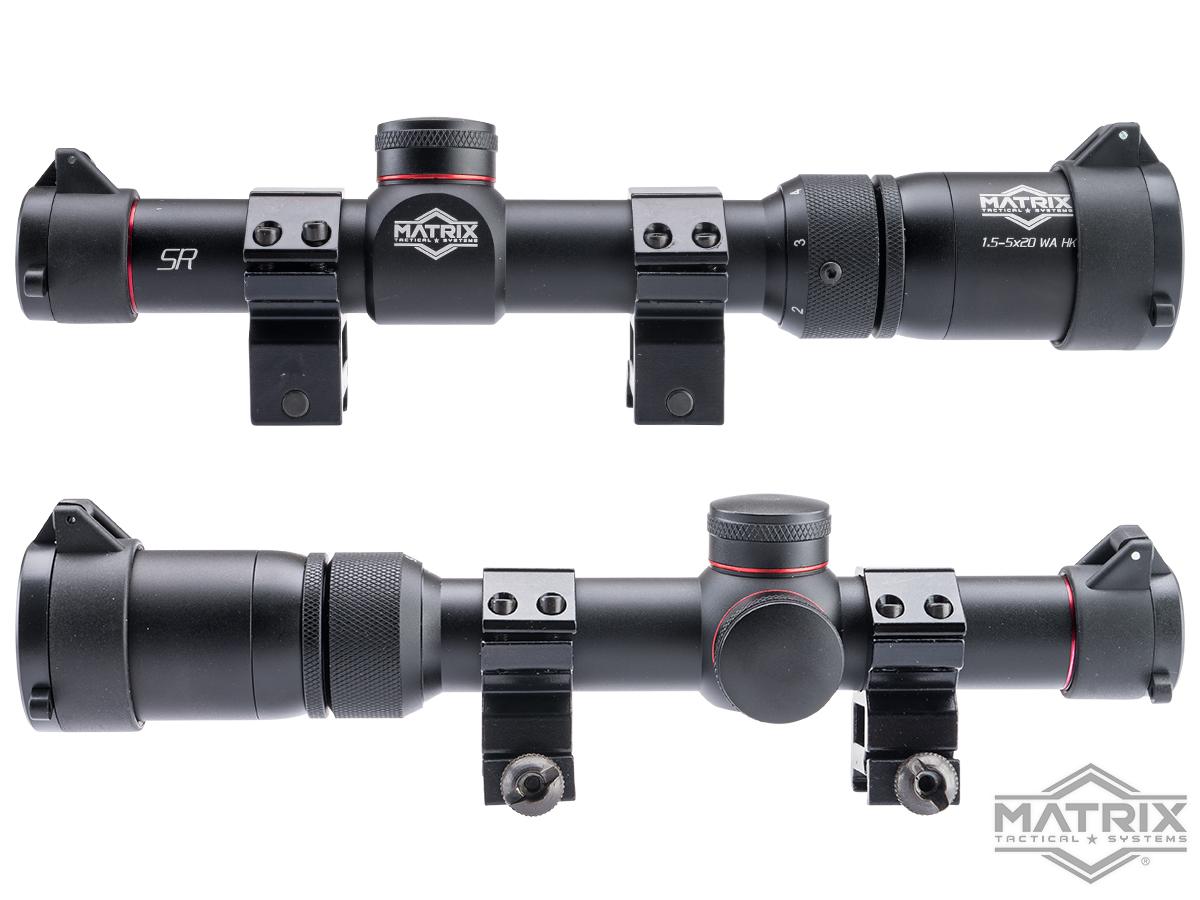 Matrix 1.5-5x20 "Hawk" Rifle Scope w/ Mounting Rings, Accessories ...