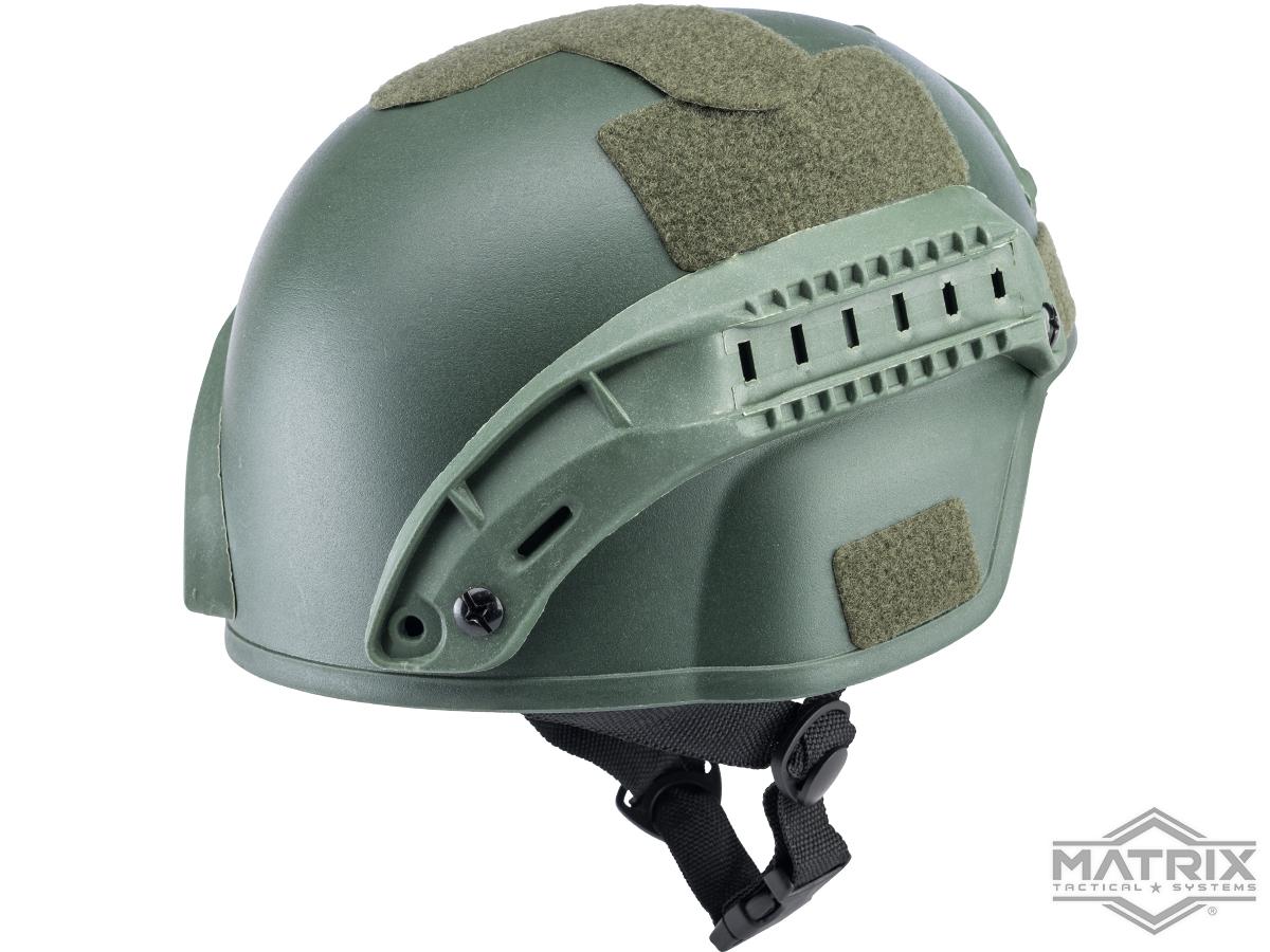 Matrix Children's MICH 2000 Helmet w/ NVG Mount & Side Rails (Color: OD ...