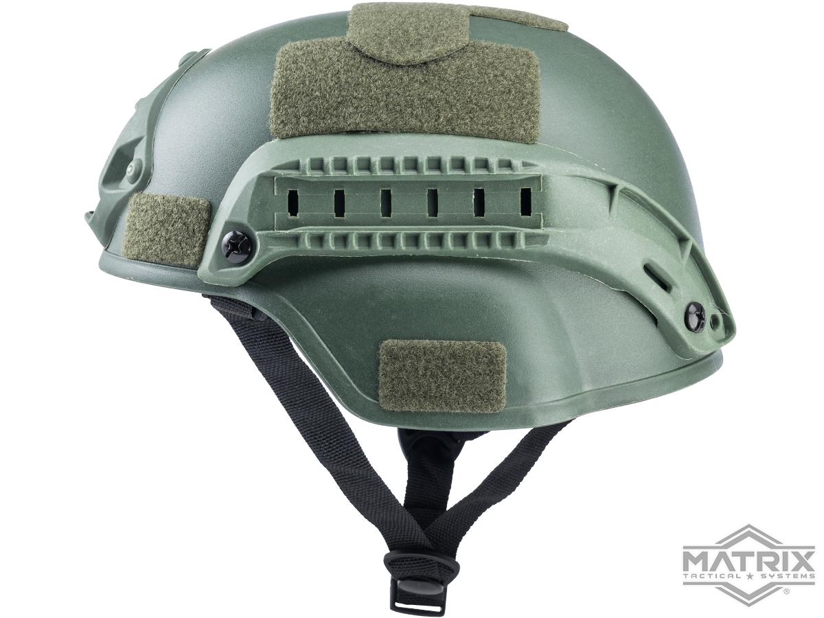 Matrix Children's MICH 2000 Helmet w/ NVG Mount & Side Rails (Color: OD ...