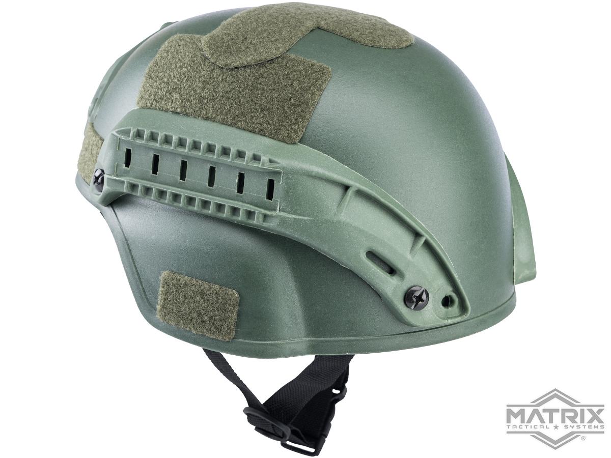 Matrix Children's MICH 2000 Helmet w/ NVG Mount & Side Rails (Color: OD ...