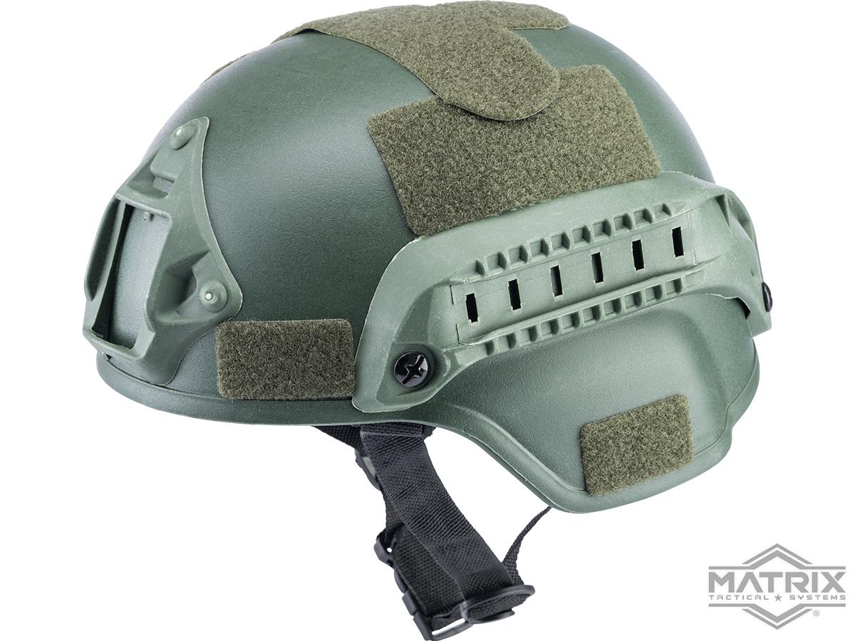 Matrix Children's MICH 2000 Helmet w/ NVG Mount & Side Rails (Color: OD ...