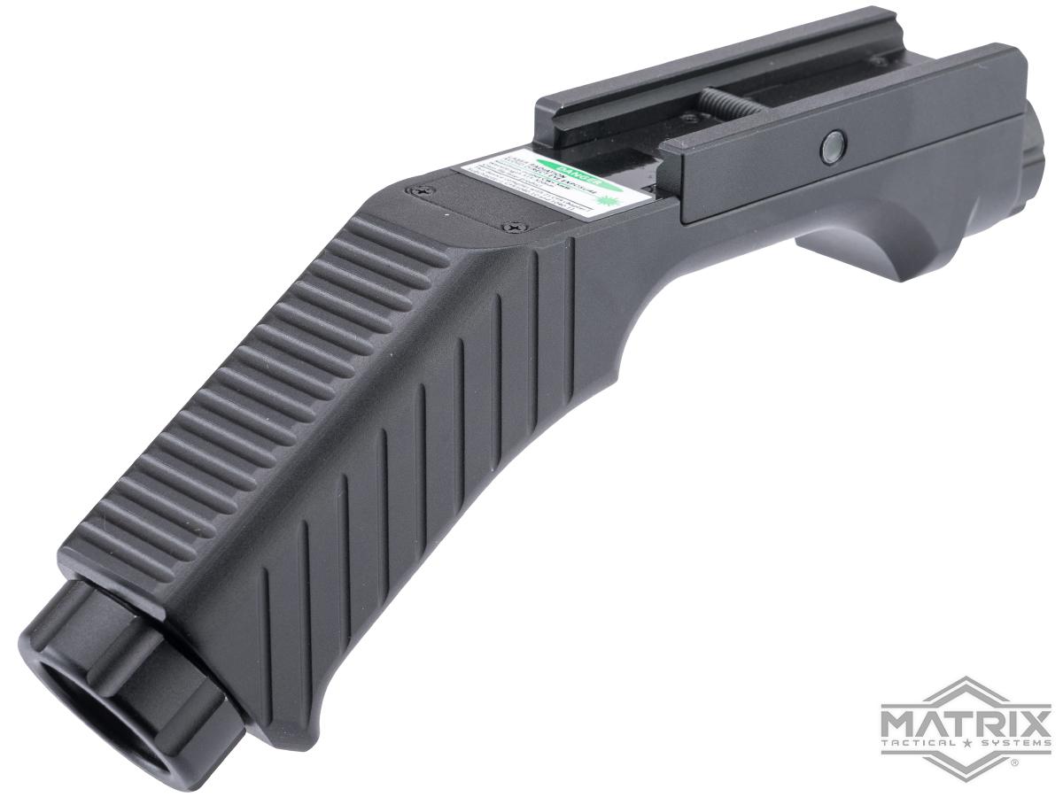 Matrix Tactical Rechargeable Picatinny/M-LOK Foregrip Flashlight and Laser (Model: Green Laser ...