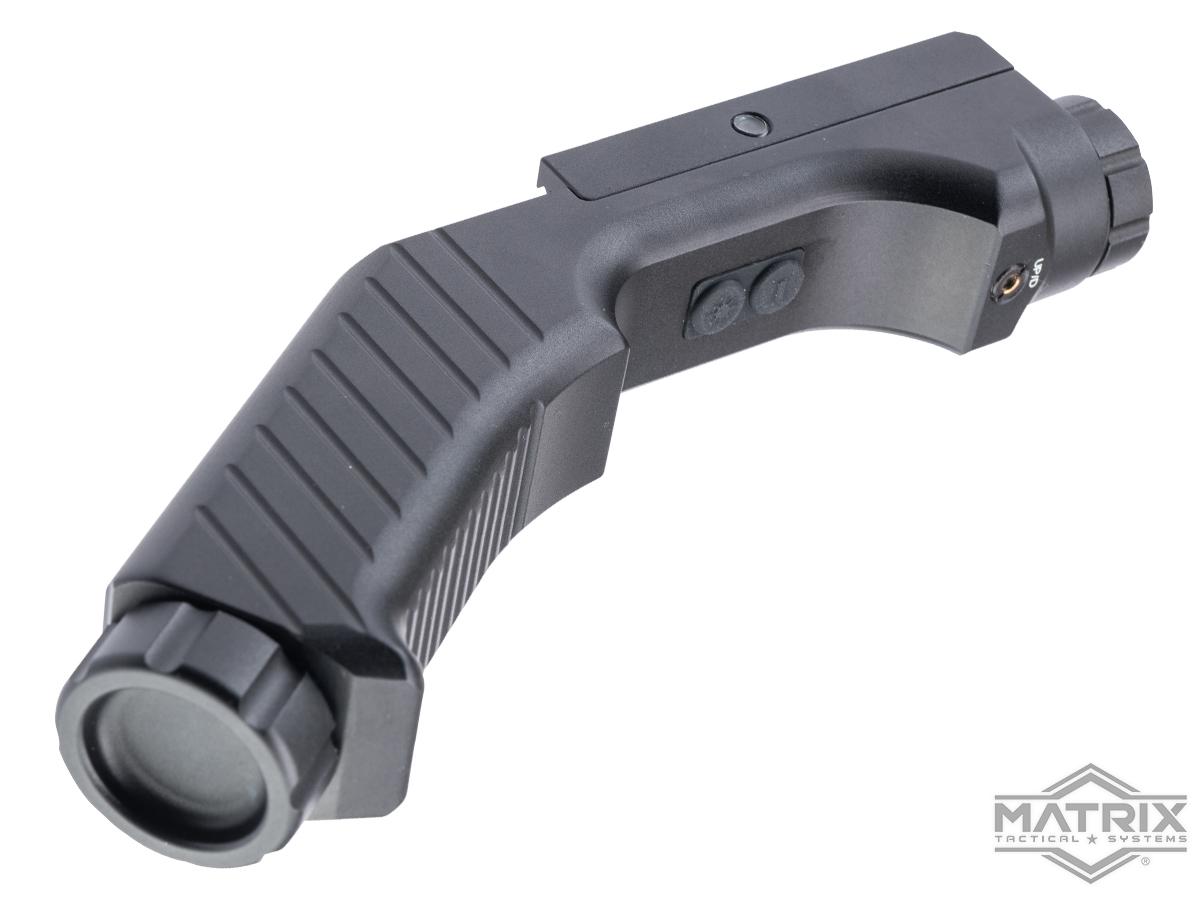 Matrix Tactical Rechargeable Picatinny/M-LOK Foregrip Flashlight and Laser (Model: Green Laser ...