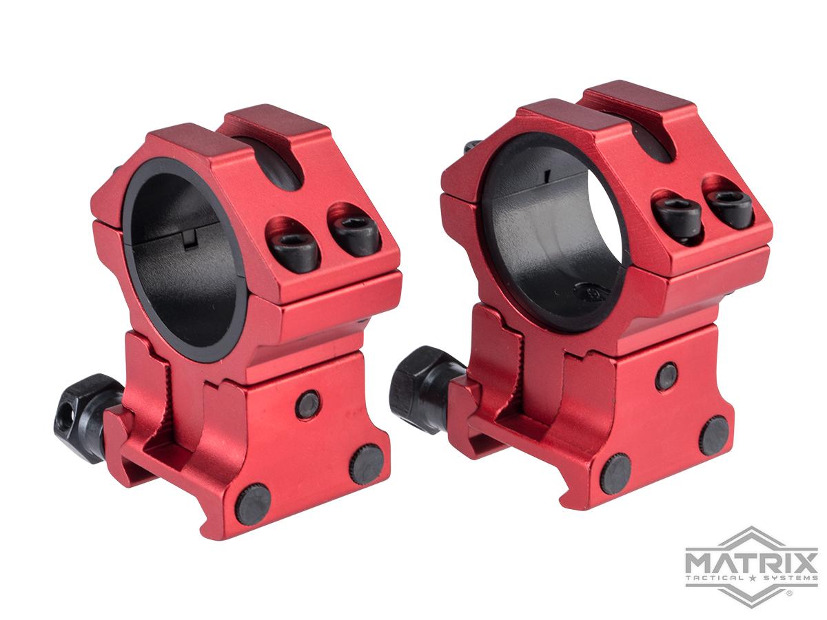 Matrix Adjustable Scope Mounting Rings (Color: Red), Accessories ...