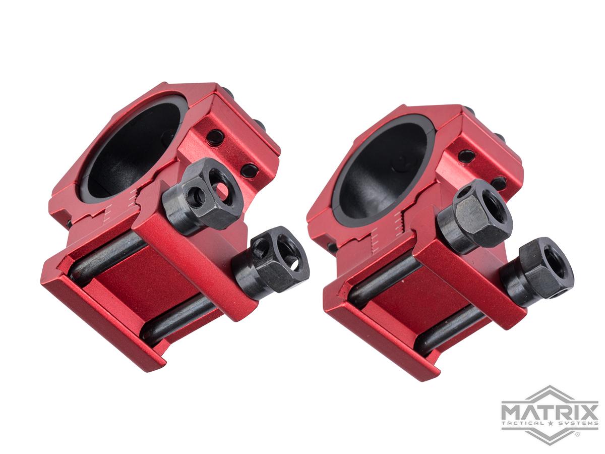 Matrix Adjustable Scope Mounting Rings (Color: Red), Accessories ...