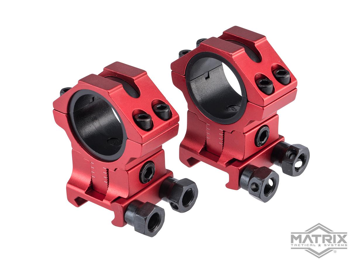 Matrix Adjustable Scope Mounting Rings (Color: Red), Accessories ...