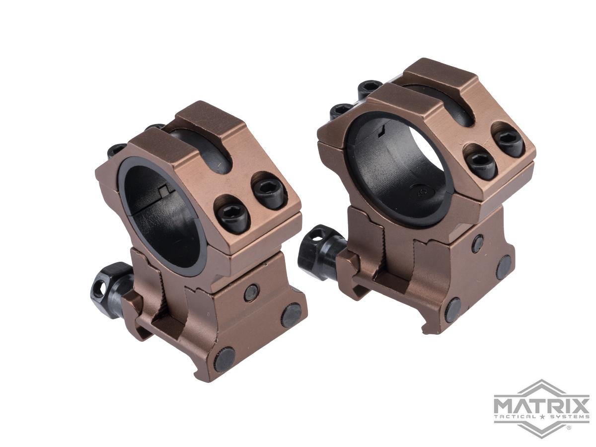 Matrix Adjustable Scope Mounting Rings (Color: Dark Earth), Accessories ...