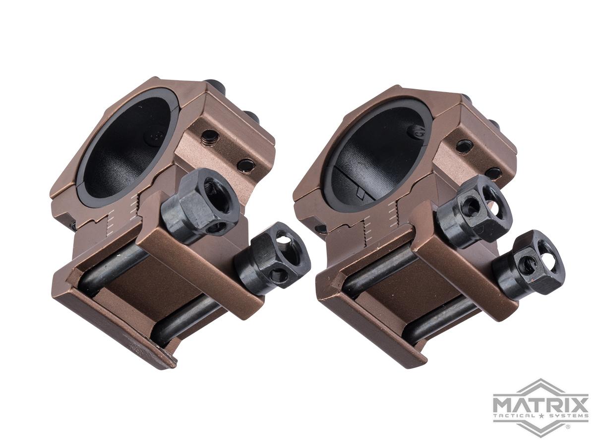 Matrix Adjustable Scope Mounting Rings (Color: Dark Earth), Accessories ...
