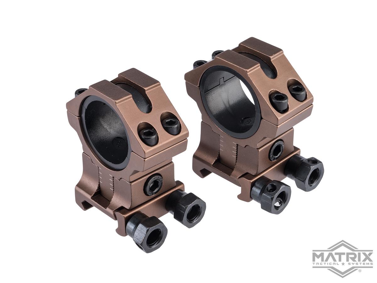 Matrix Adjustable Scope Mounting Rings (Color: Dark Earth), Accessories ...