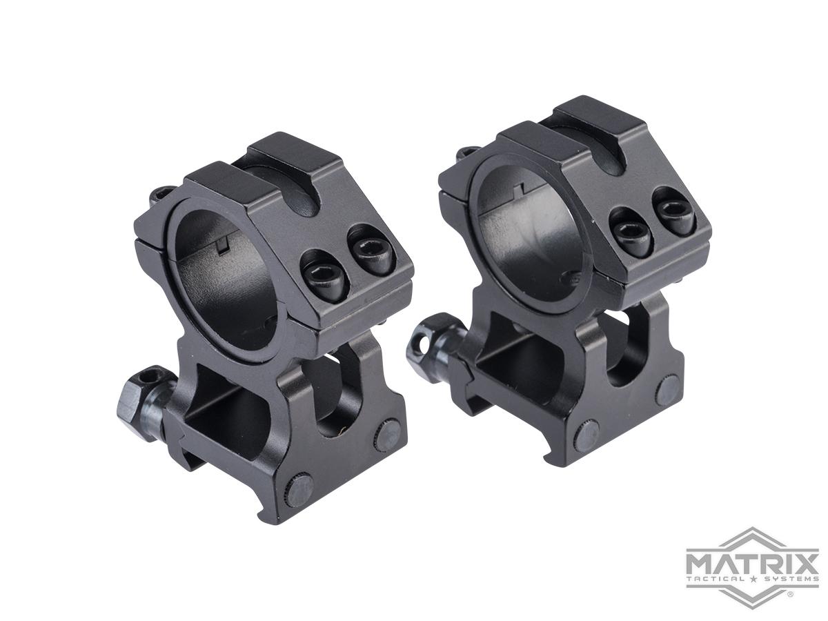 Matrix Heavy Duty Scope Riser Mounting Rings (Color: Black ...