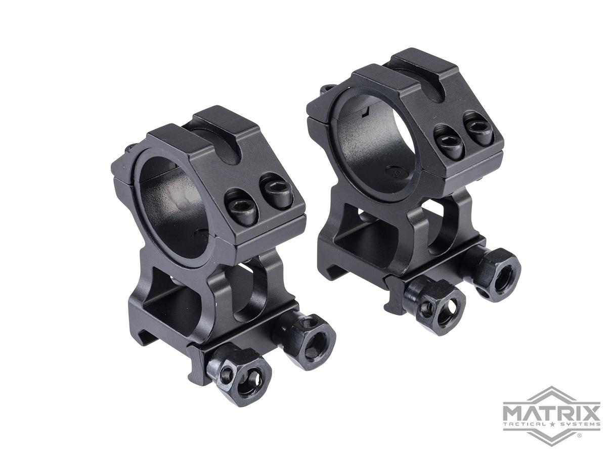 Matrix Heavy Duty Scope Riser Mounting Rings (Color: Black ...