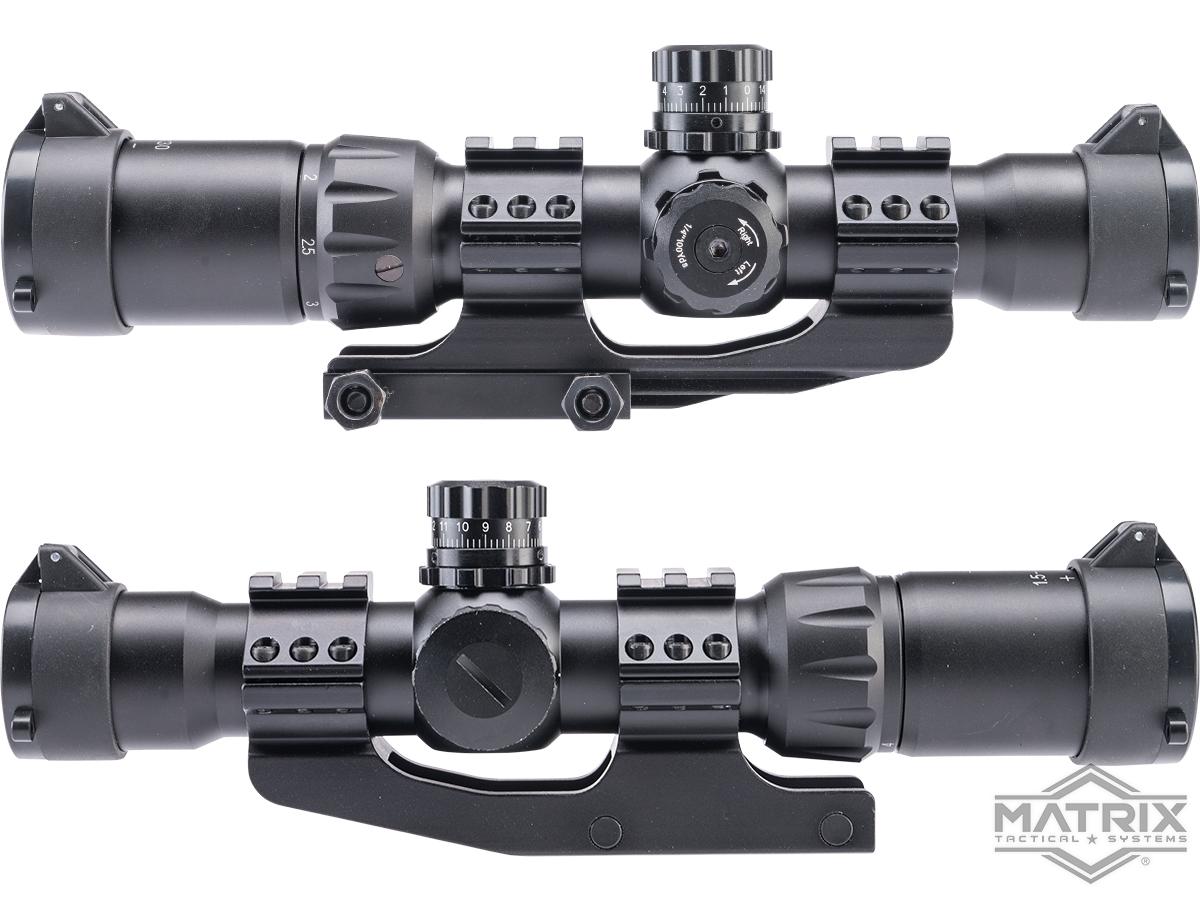 Matrix 1.5-4x40mm Rifle Optic w/ Illuminated Red/Green/Blue Dot and ...