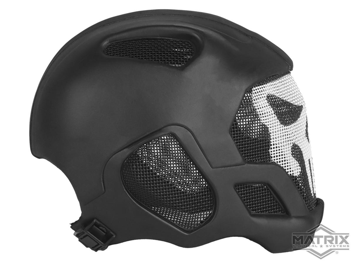 Matrix W23 Lightweight Full Face Carbon Steel Mesh Mask (Color: Black ...
