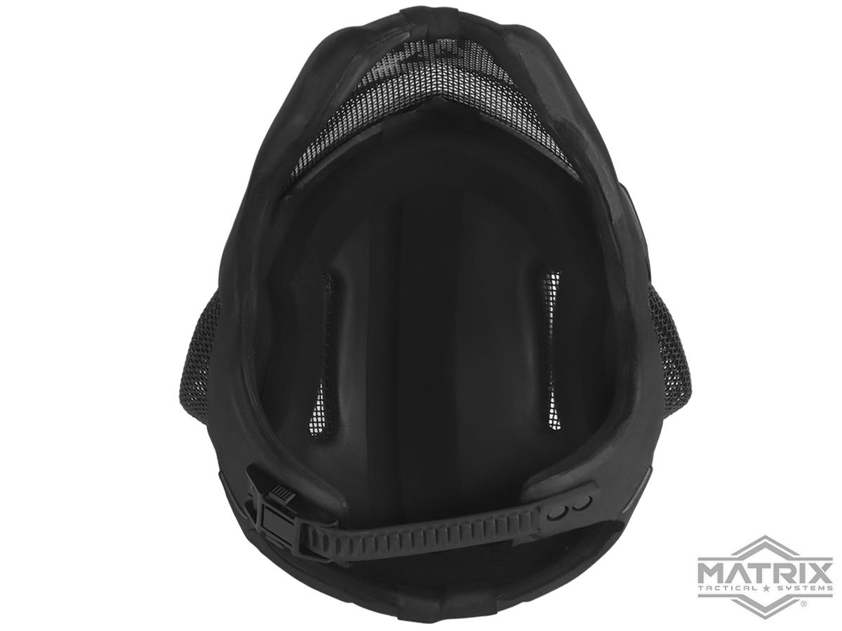 Matrix W23 Lightweight Full Face Carbon Steel Mesh Mask (Color: Black ...