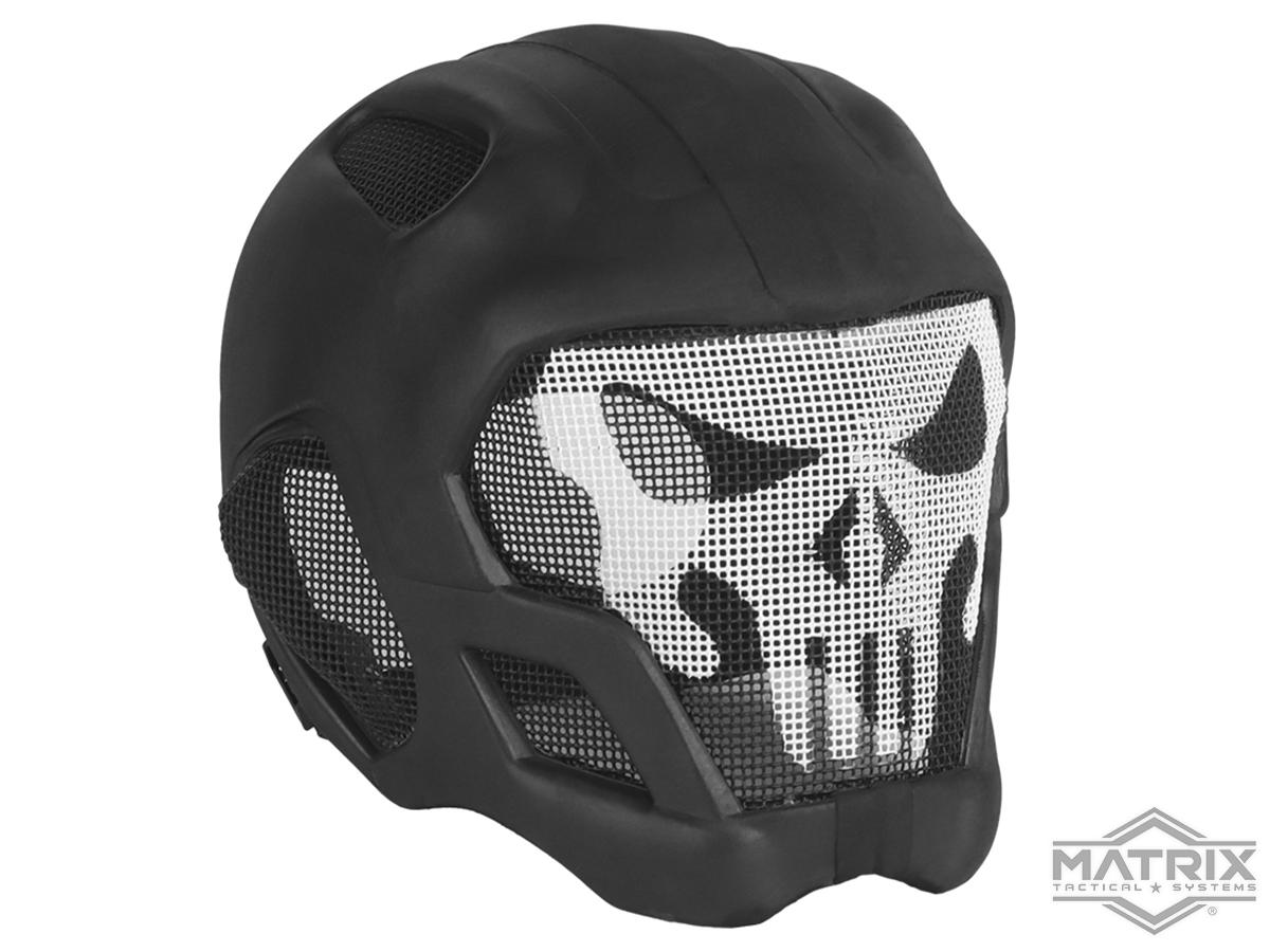 Matrix W23 Lightweight Full Face Carbon Steel Mesh Mask (Color: Black ...