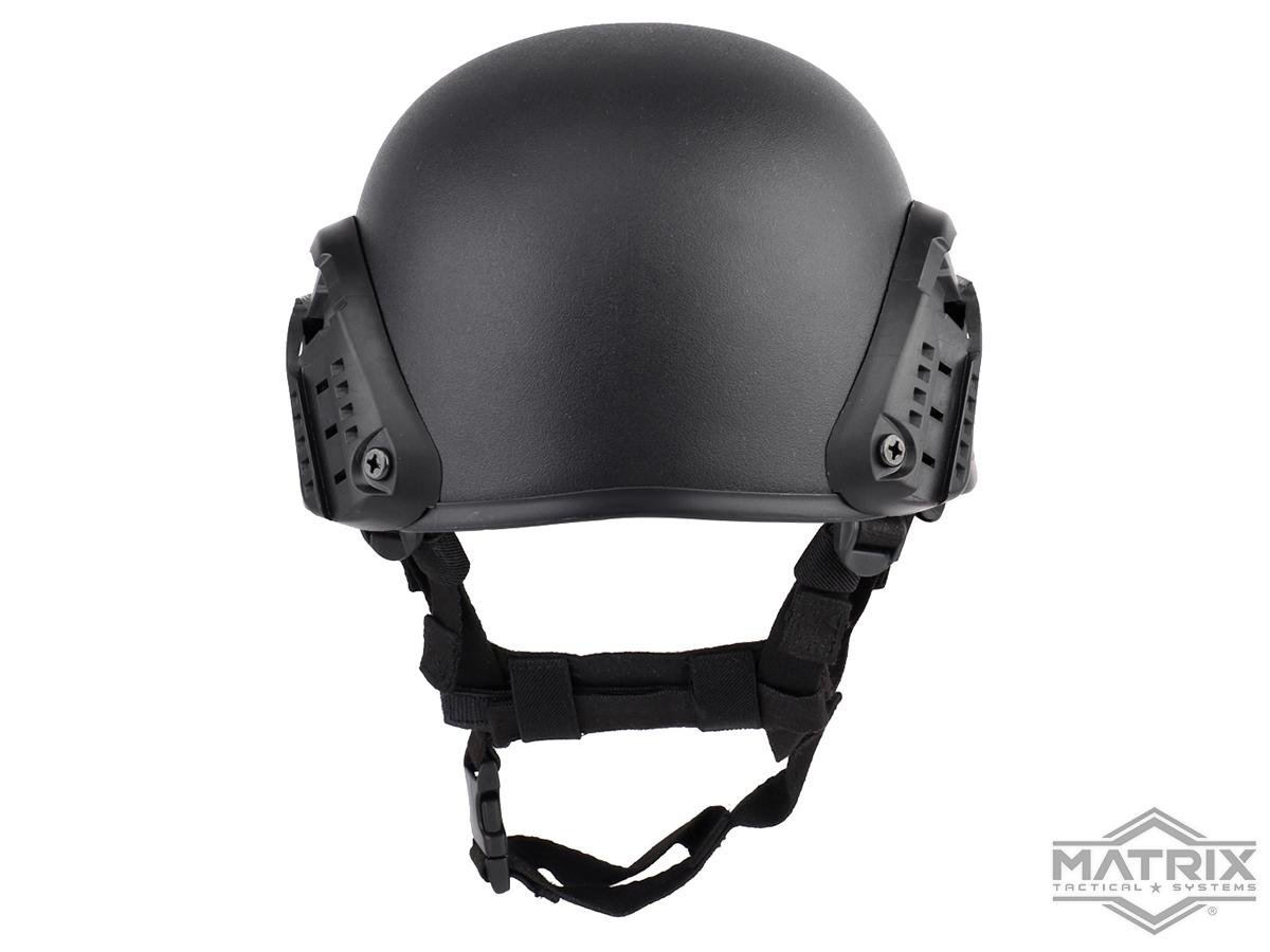 Matrix MICH 2000 Airsoft Helmet w/ NVG Shroud & ACH Rail (Color: Black ...