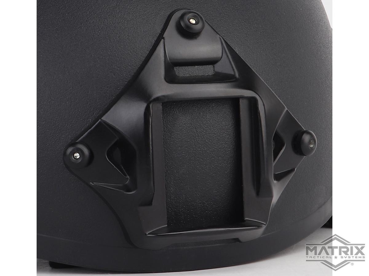 Matrix MICH 2000 Airsoft Helmet w/ NVG Shroud & ACH Rail (Color: Black ...