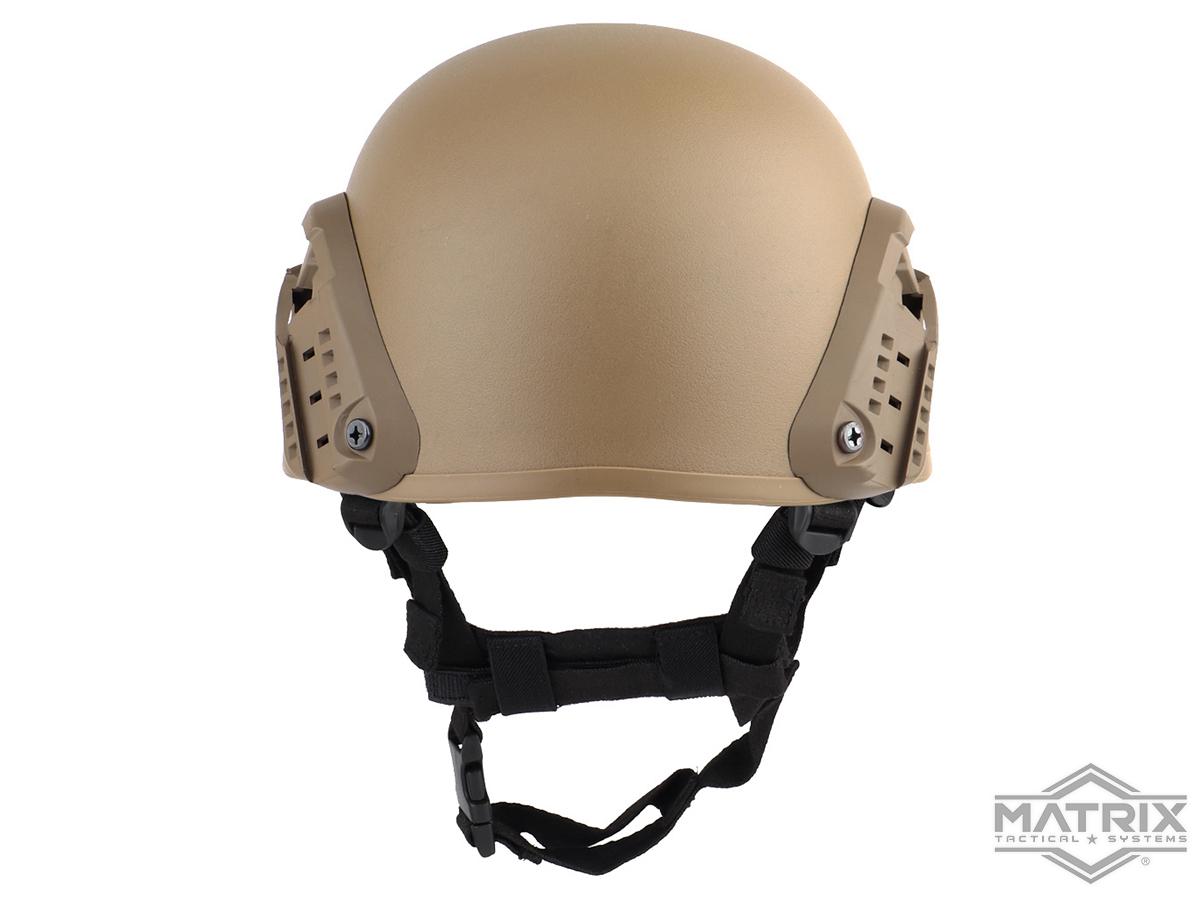Matrix MICH 2000 Airsoft Helmet w/ NVG Shroud & ACH Rail (Color: Tan ...