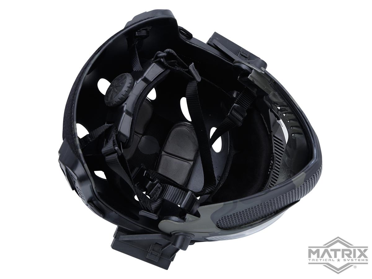 Matrix "Pilot" Steel Mesh Face Mask w/ Helmet (Color: Multicam Black ...