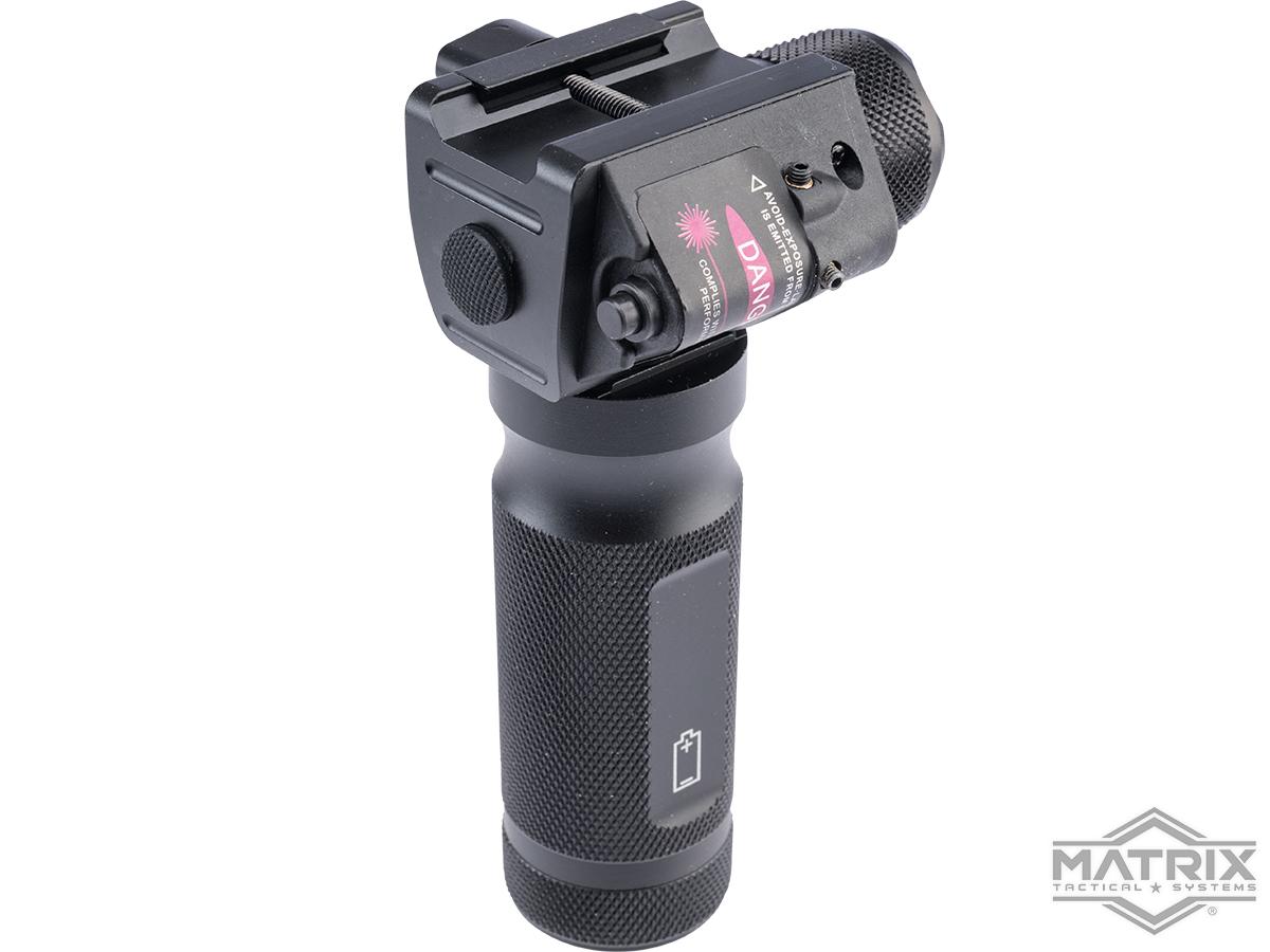 Matrix "Pyroblast" 500 Lumen Weapon Light Tactical Vertical Grip (Model: Light With Red Laser ...