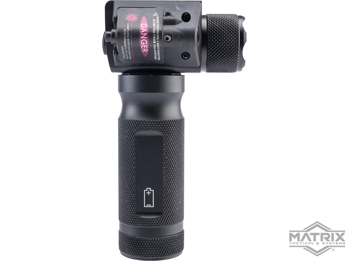 Matrix "Pyroblast" 500 Lumen Weapon Light Tactical Vertical Grip (Model: Light With Red Laser ...