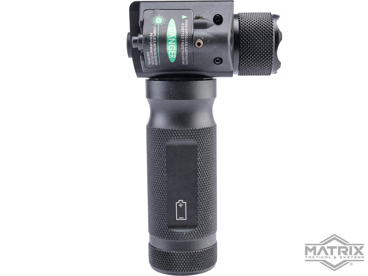 Matrix 500 Lumen Flashlight & Laser Tactical Vertical Grip (Model: Green Laser), Accessories ...