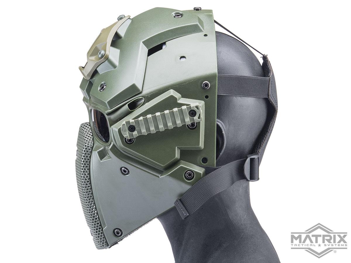 Matrix Tactical Helmet with Mesh Guard (Color: OD Green), Tactical Gear ...