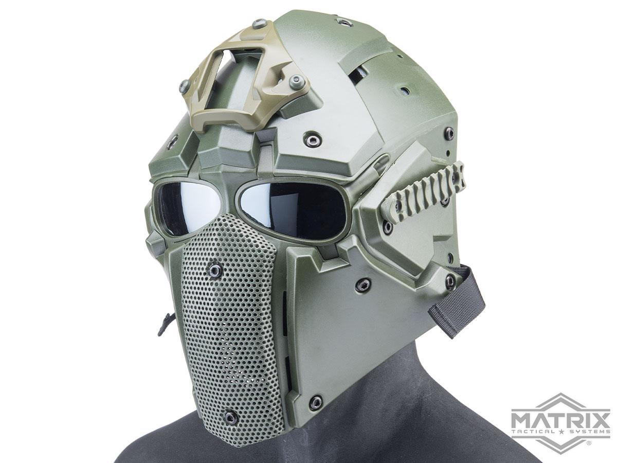 Matrix Tactical Helmet with Mesh Guard (Color: OD Green), Tactical Gear ...