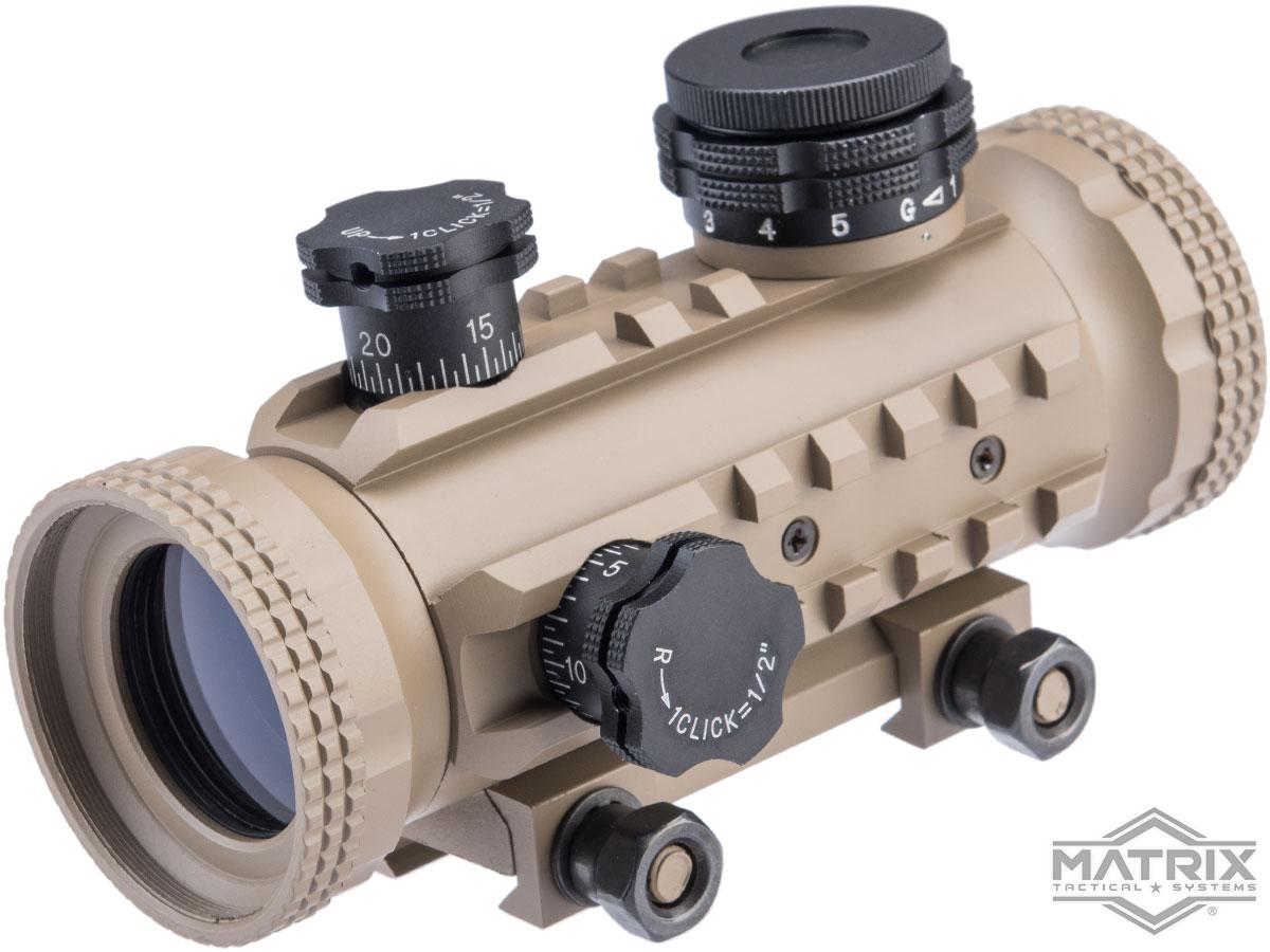 Matrix 1x30 Red/Green Dot Sight w/ Picatinny Rails (Color: Dark Earth ...