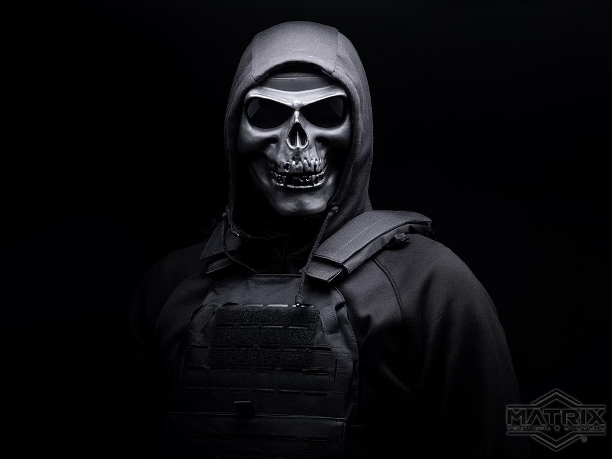 Matrix "Skull" Full Face Mask (Color: Black / Smoke Lens), Tactical ...