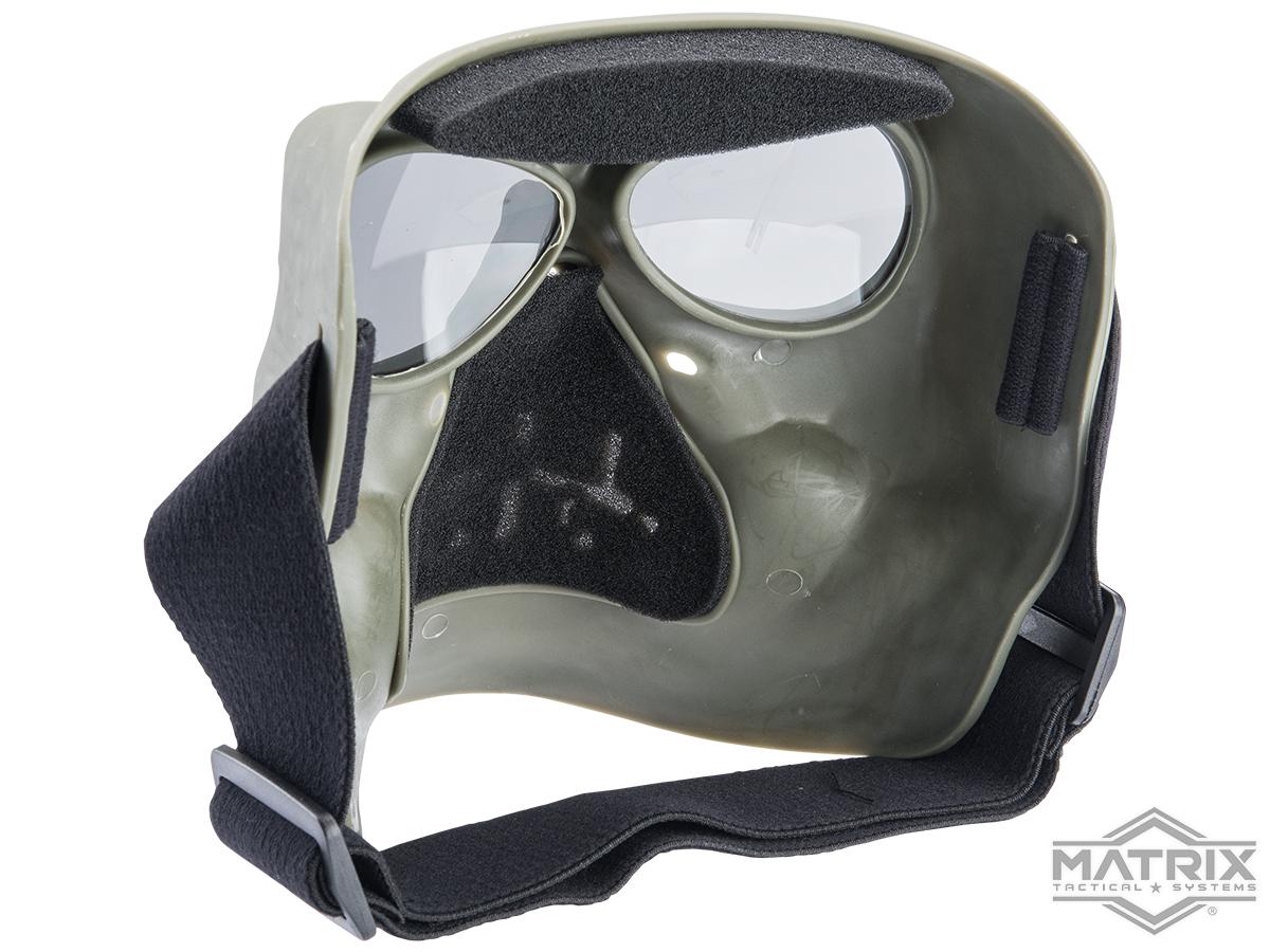 Matrix "Skull" Full Face Mask (Color: OD Green / Smoke Lens), Tactical ...