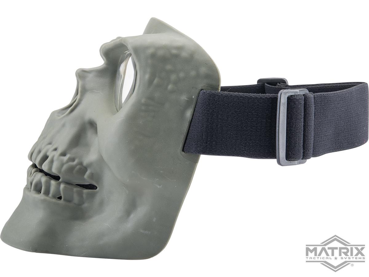 Matrix "Skull" Full Face Mask (Color: OD Green / Clear Lens), Tactical ...