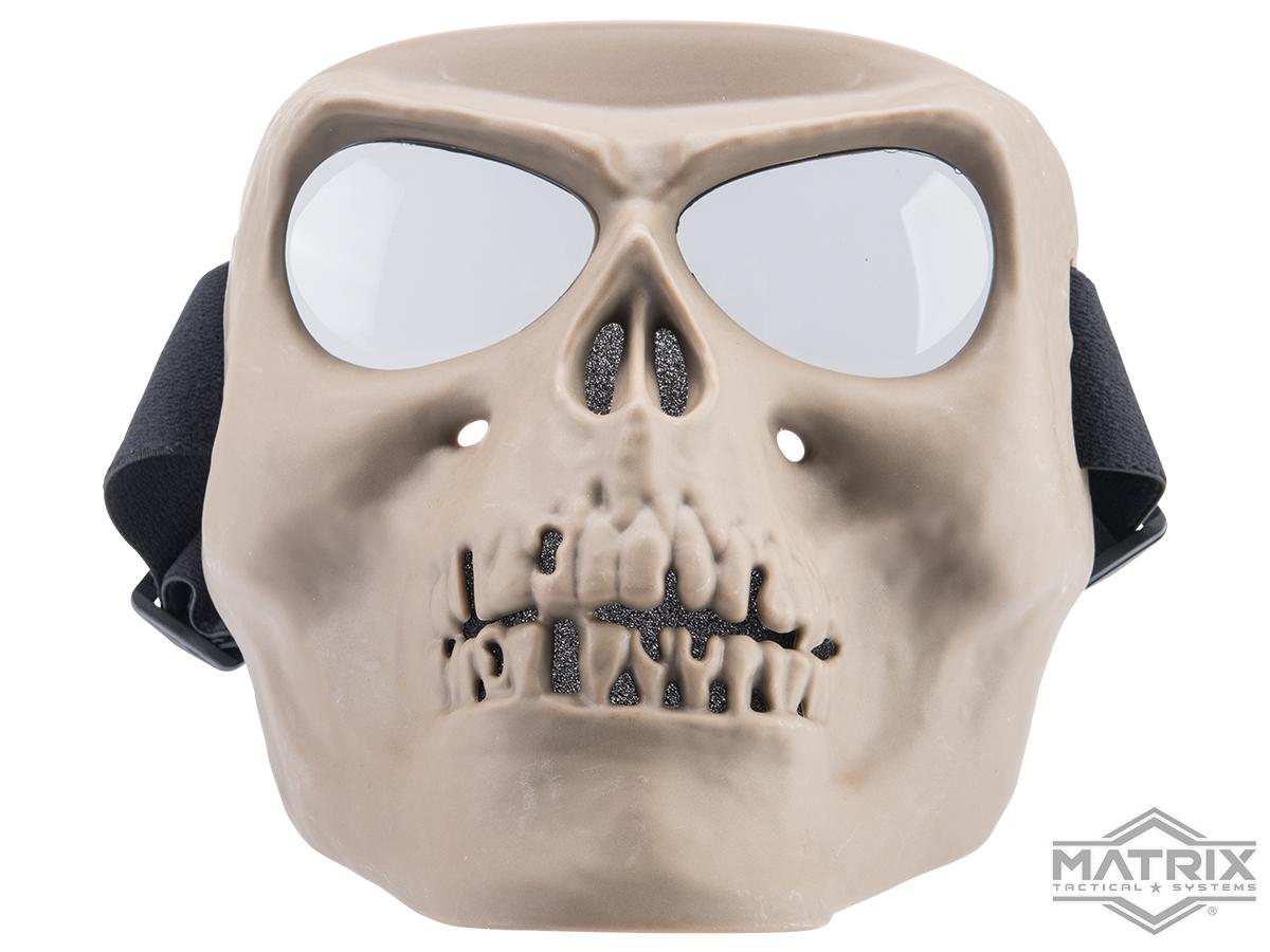 Matrix "Skull" Full Face Mask (Color: Tan / Smoke Lens), Tactical Gear ...